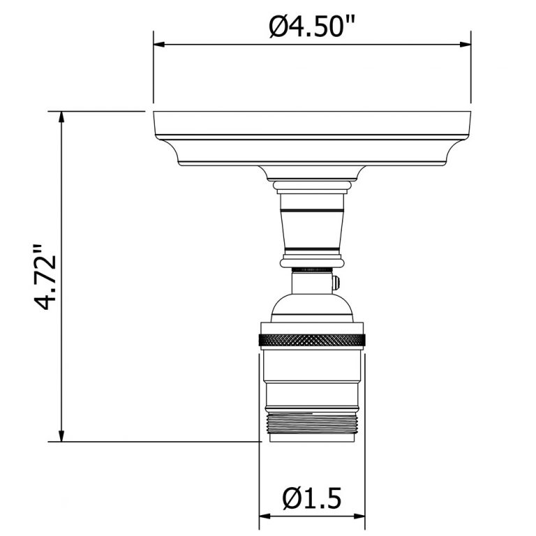 Nickel Batten Holder Edison E26
