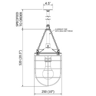10 inch Aluminum Explosion proof Pendant Light