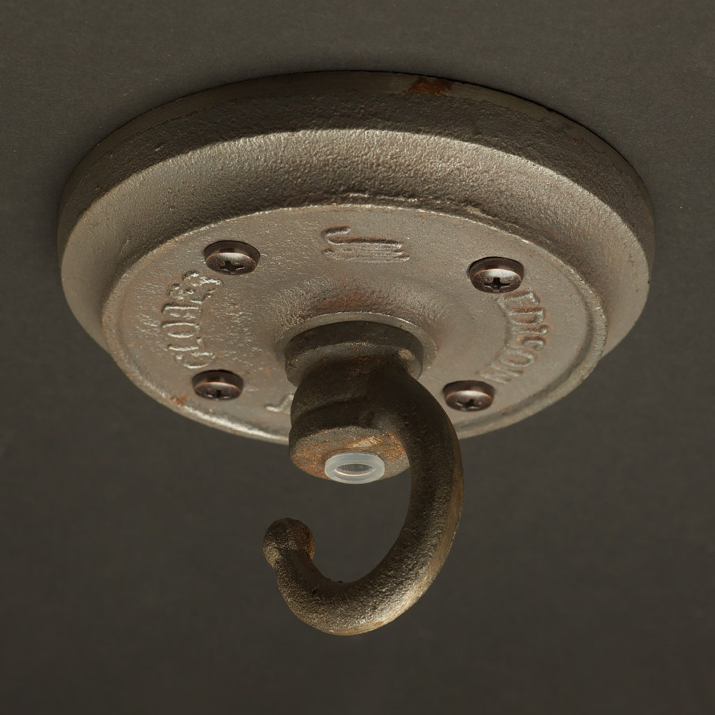 Cast iron chain hook ceiling canopy