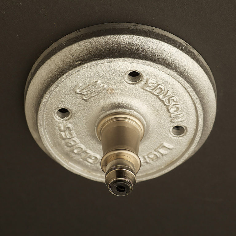 Cast Aluminum Nickel cord grip ceiling canopy