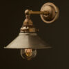 Antique Brass Straight arm wall sconce shade
