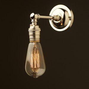 Nickel Straight arm wall sconce shade