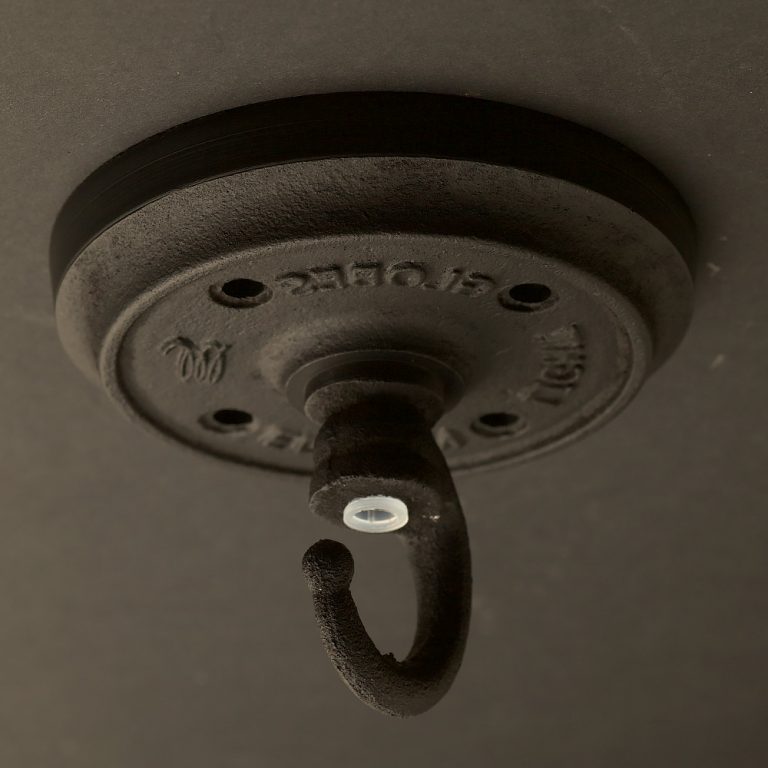 Black Cast iron chain hook ceiling canopy