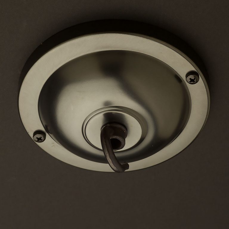 Bronze chain hook 4 Inch J-Box canopy • Edison Light Globes 120V