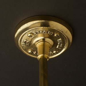 Polished Brass Art Deco Twin LED Tube Light • Edison Light Globes 120V