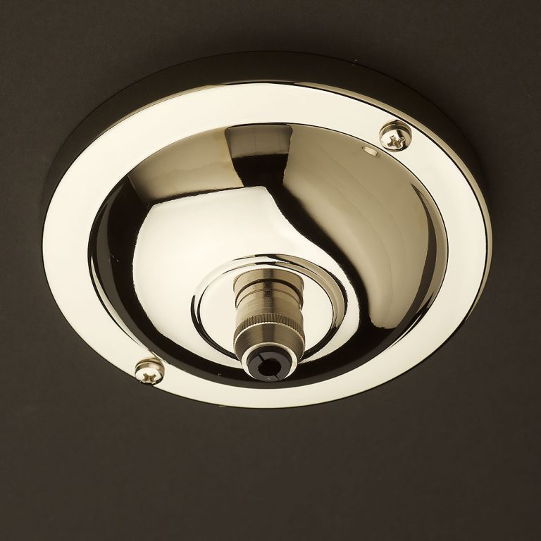 Nickel plated 4 Inch J-Box canopy • Edison Light Globes 120V