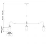 Bronze Single Drop Billiard Table Light • Edison Light Globes 120V