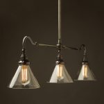 Bronze Single Drop Billiard Table Light • Edison Light Globes 120V