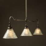 Bronze Single Drop Billiard Table Light • Edison Light Globes 120V