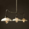 Bronze Single Drop Billiard Table Light • Edison Light Globes 120V