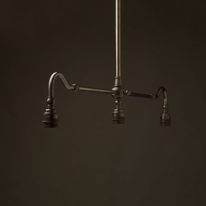 Bronze Single Drop Billiard Table Light • Edison Light Globes 120V