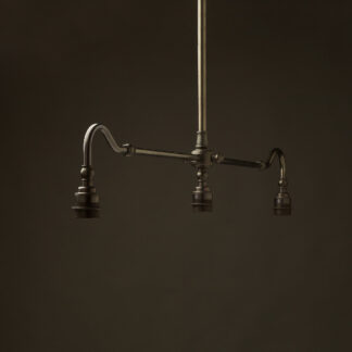 Bronze Single Drop Billiard Table Light • Edison Light Globes 120V