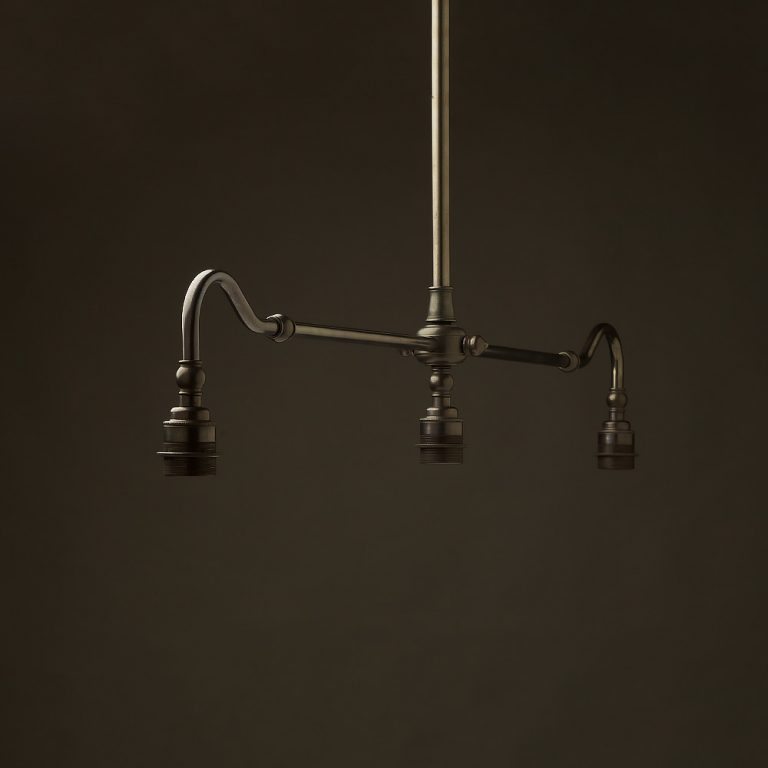 Bronze Single Drop Billiard Table Light • Edison Light Globes 120V