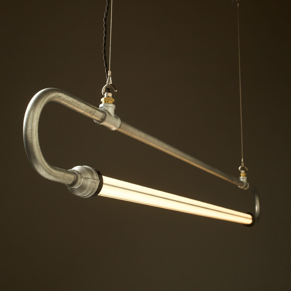 59 inch pipe loop LED tube light • Edison Light Globes 120V