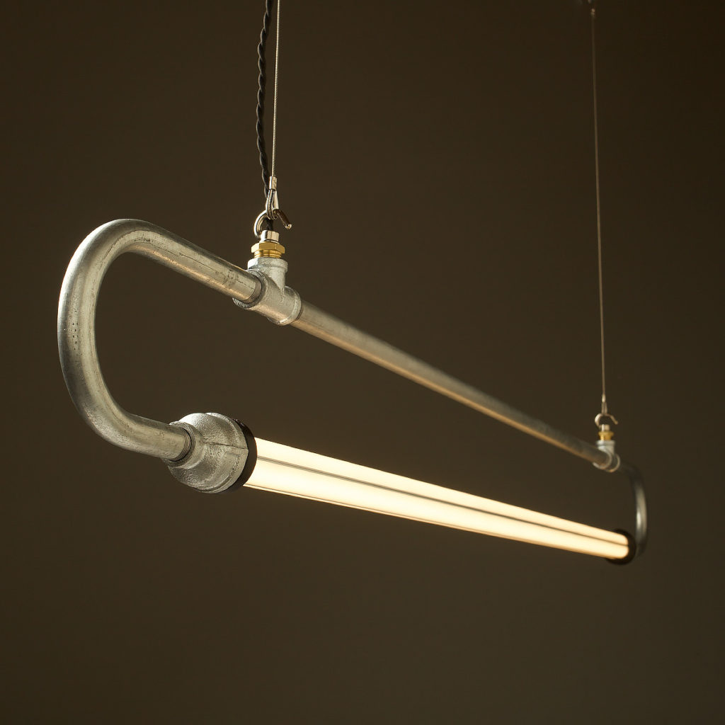 59 inch pipe loop LED tube light • Edison Light Globes 120V