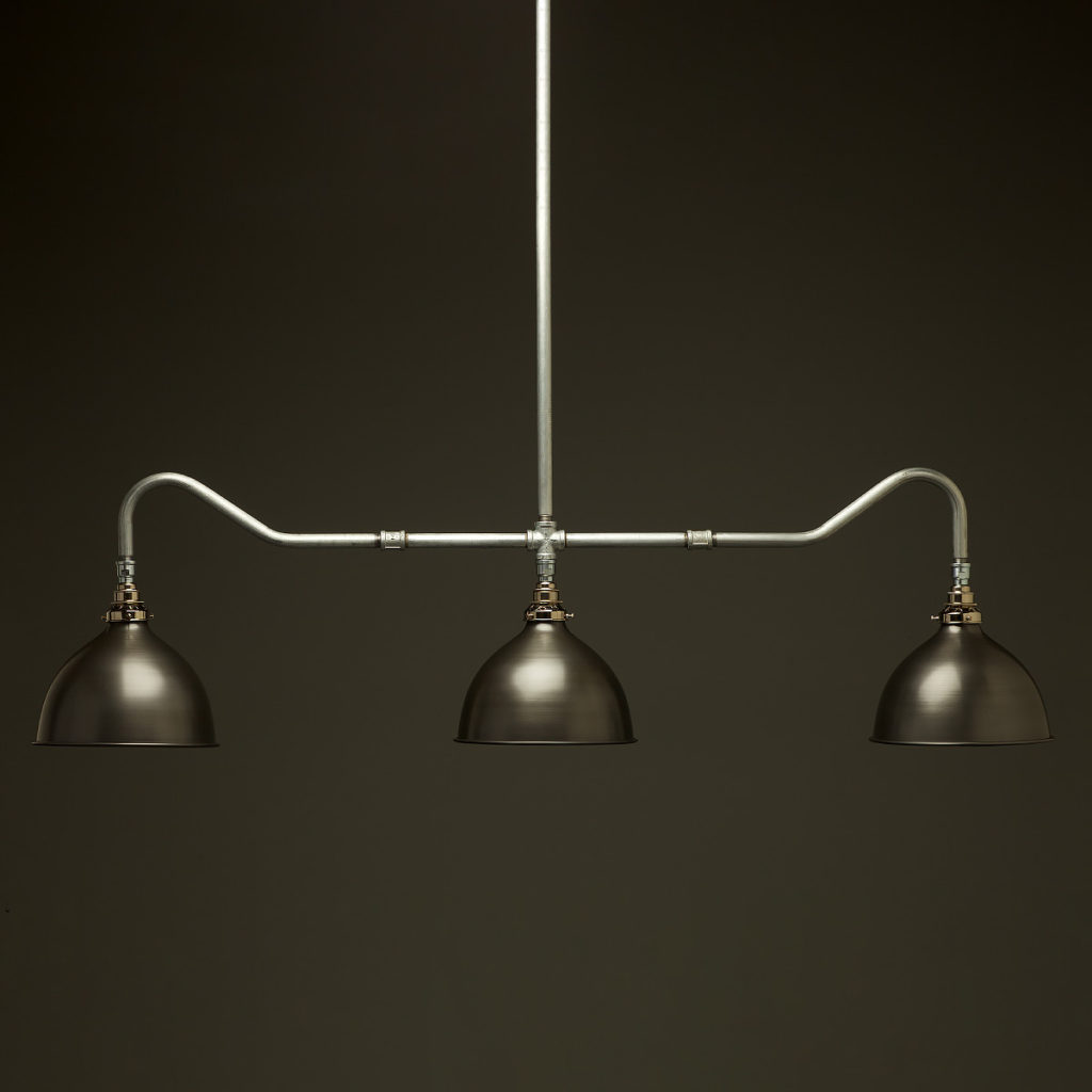 Plumbing Pipe Billiard table light with fitter shades • Edison Light ...