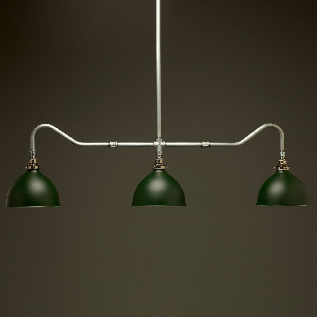 Plumbing Pipe Billiard table light with fitter shades • Edison Light ...