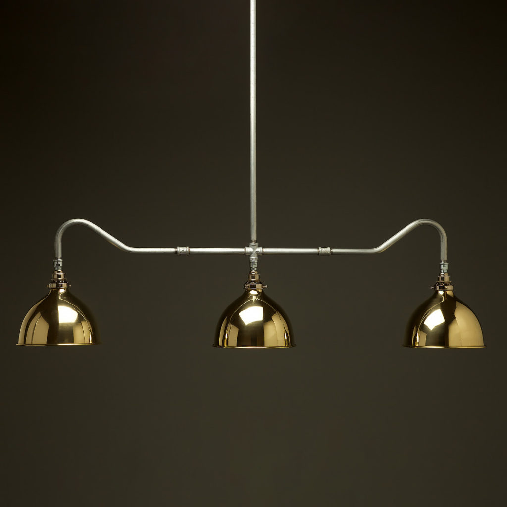 Plumbing Pipe Billiard table light with fitter shades • Edison Light ...