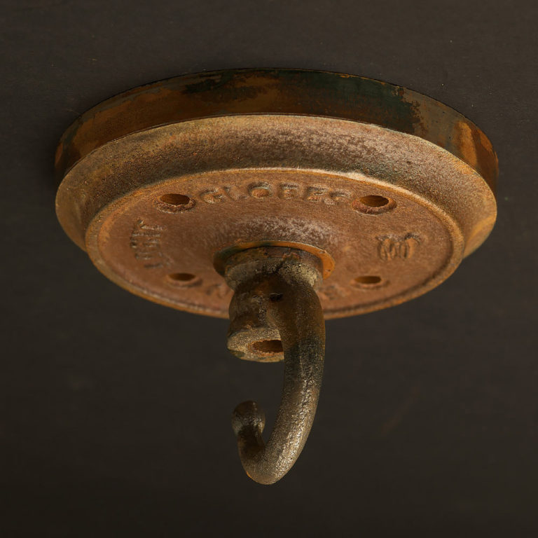 Cast iron chain hook ceiling canopy