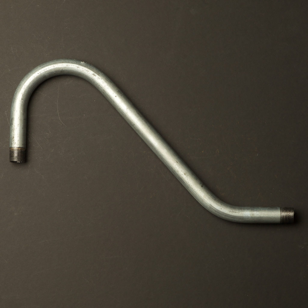 Half inch plumbing pipe short goose-neck galvanized • Edison Light ...