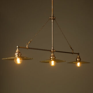 Antique Brass Single Drop Long Billiard Table Light • Edison Light ...