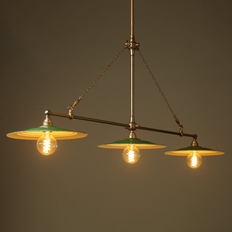 Antique Brass Single Drop Long Billiard Table Light • Edison Light ...
