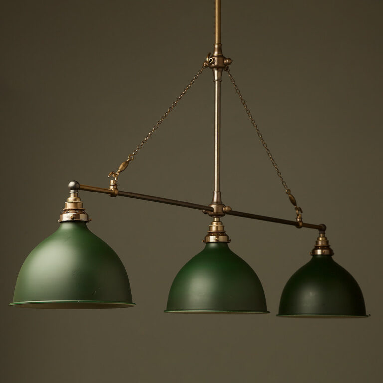Antique Brass Single Drop Long Billiard Table Light • Edison Light ...