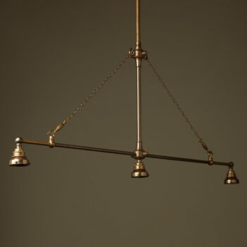 Antique Brass Single Drop Long Billiard Table Light • Edison Light ...
