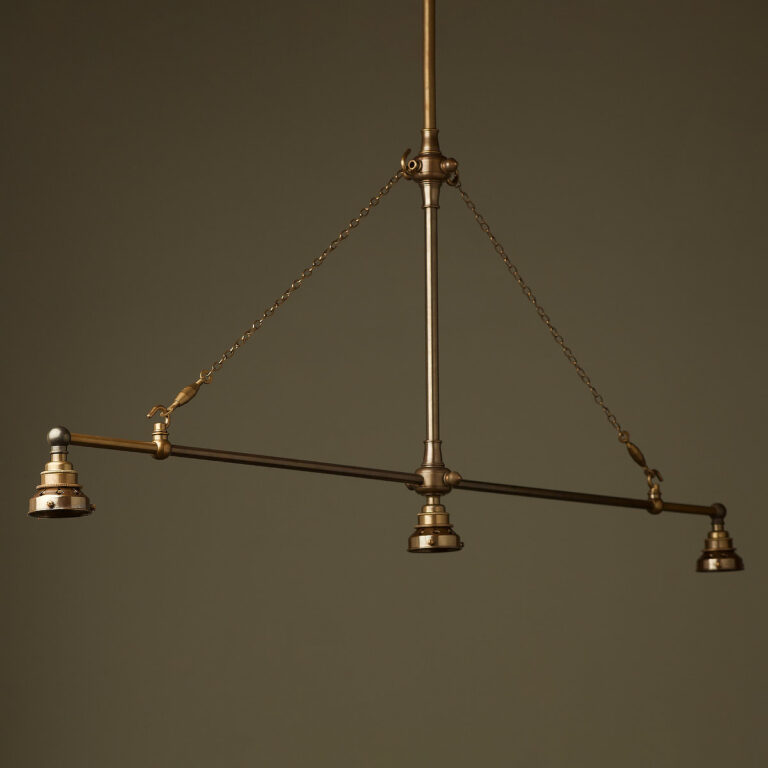 Antique Brass Single Drop Long Billiard Table Light • Edison Light ...