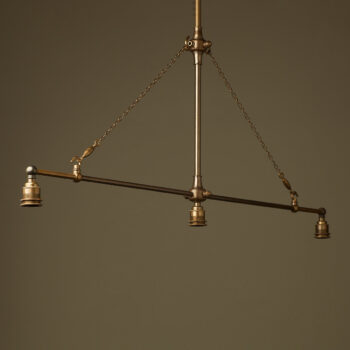 Antique Brass Single Drop Long Billiard Table Light • Edison Light ...