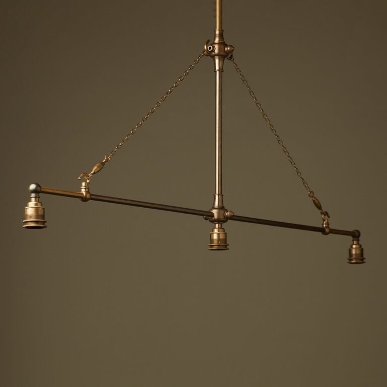 Antique Brass Single Drop Long Billiard Table Light • Edison Light ...