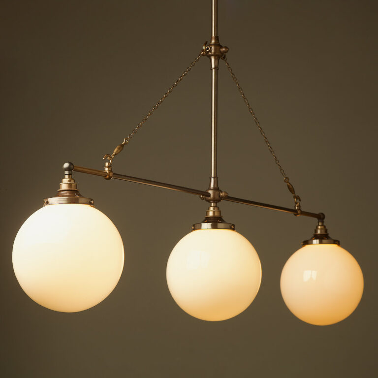 Antique Brass Single Drop Long Billiard Table Light • Edison Light ...