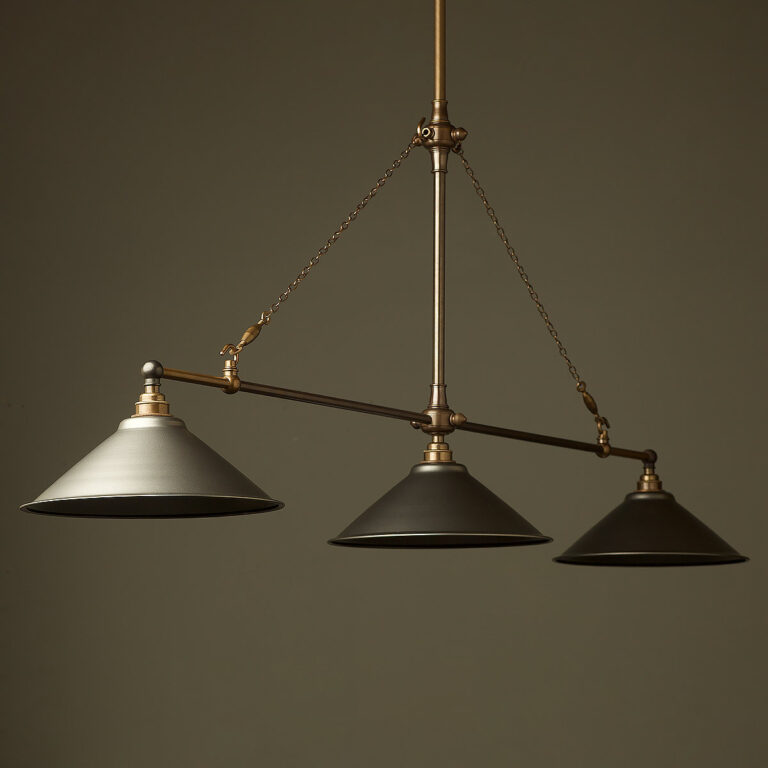 Antique Brass Single Drop Long Billiard Table Light • Edison Light ...
