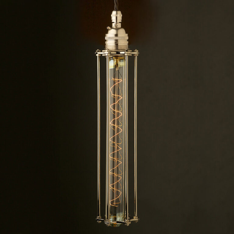 Nickel socket tube long cage pendant